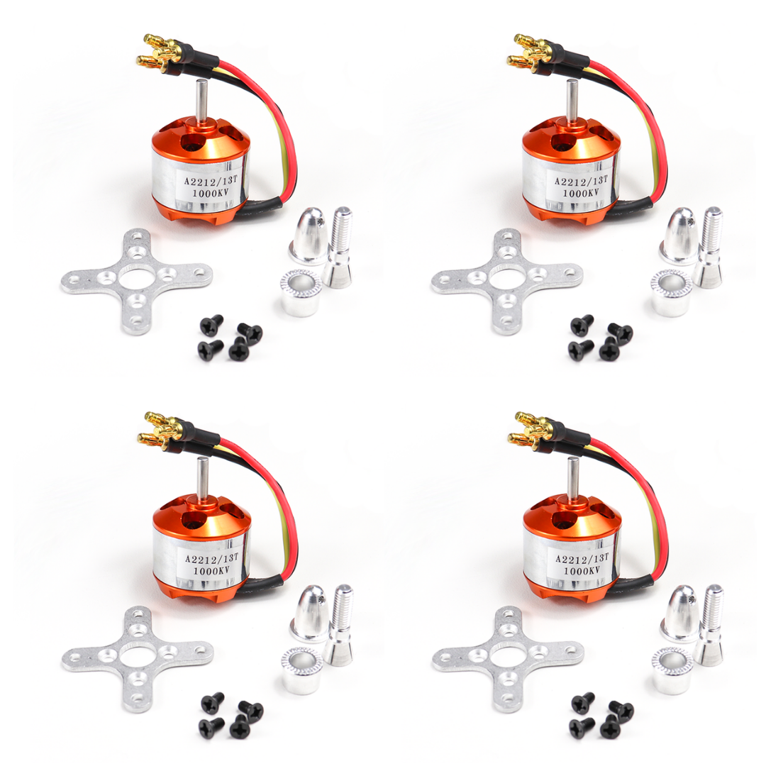 A2212 1000KV BLDC Motor With Soldered Bullet Connector (Set of 4 ...