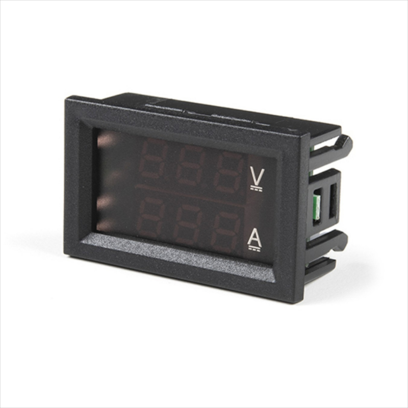 Digital Voltmeter Ammeter DC 0-100V 10A Dual LED Monitor Panel - Vayuyaan